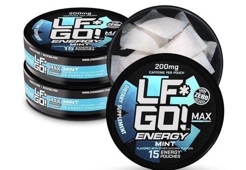 LF*GO! Max Energy Mint (3-15 Count Cans)200MG Caffeine Per Pouch | eBay