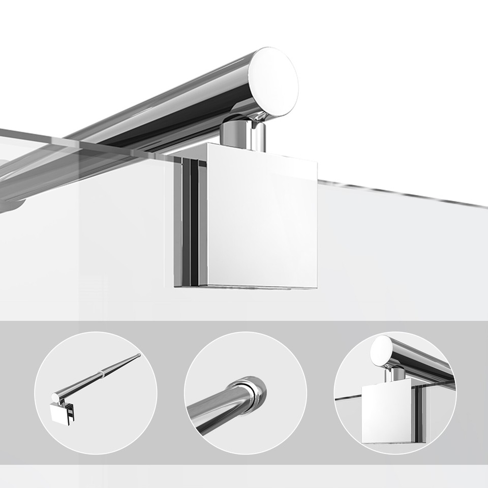 Telescopic Shower Screen Door Support Bar Arm For 8 - 10mm Glass Panel ...