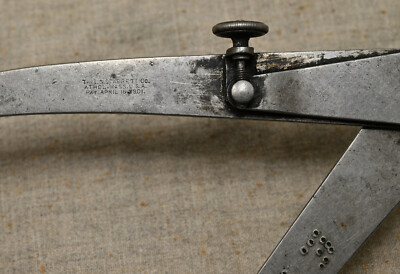 Vtg 8" Starrett № 34 Perfected Firm-Joint Screw-Adjusting Calipers (INV ...