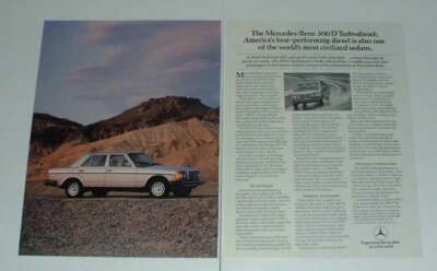 1982 2-page Mercedes 300D Turbodiesel Car Ad! | eBay