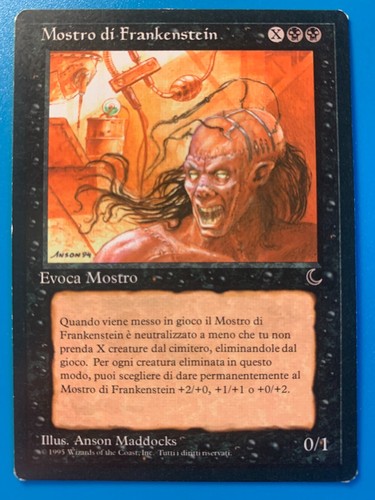 MTG 1x ITALIAN Frankenstein's Monster The Dark Magic the Gathering Card ...