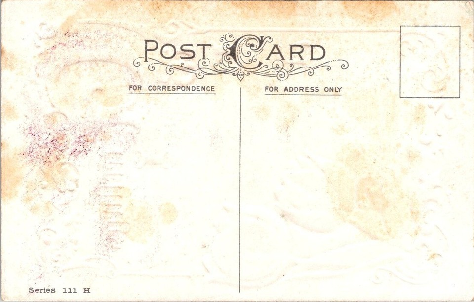 Illuminated Letters Gold Gilt Tulips Scrolls Embossed c1910 postcard ...