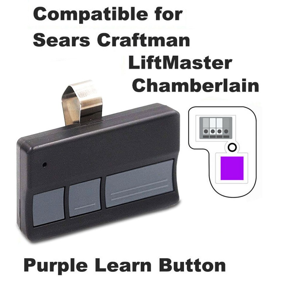 Garage Door Opener For Craftsman Works With Remote Control Purple Learn ...