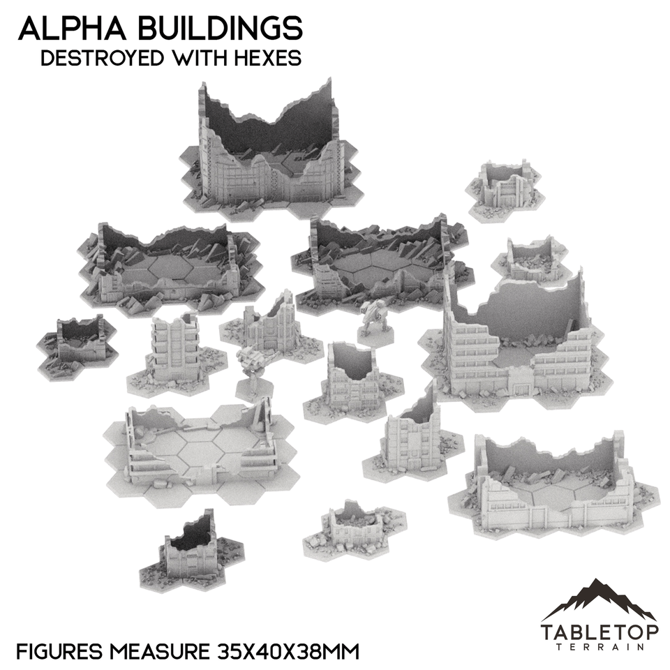 Mecha City Alpha Buildings - Small Scale Mech Wargames 6mm 8mm | eBay