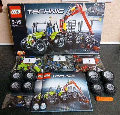 LEGO TECHNIC 8049 Tractor with Log Loader 100% Complete Instruction ...