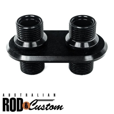 Through Firewall Heater Bulk Head Fitting Black Billet Alloy Bulkhead ...