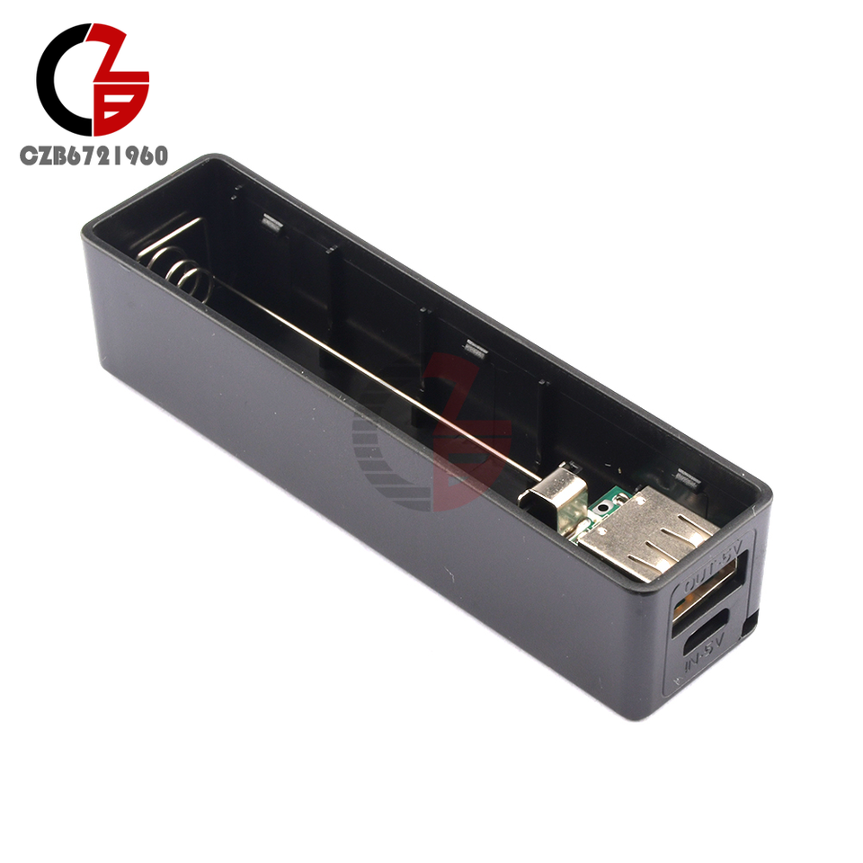 Portable DIY Black USB Power Bank Charger Pack Box Battery Case For ...