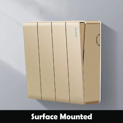 1Pc M70 Waterproof Surface Mounted Switch Panel Gold 16A Button Switch ...