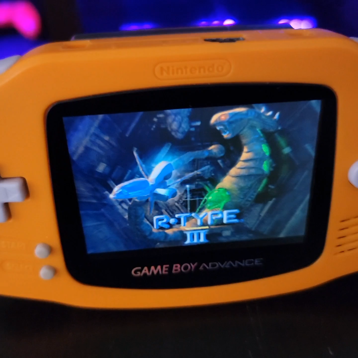 Spice Orange Gameboy Advance GBA Console with IPS Backlight Backlit LCD ...