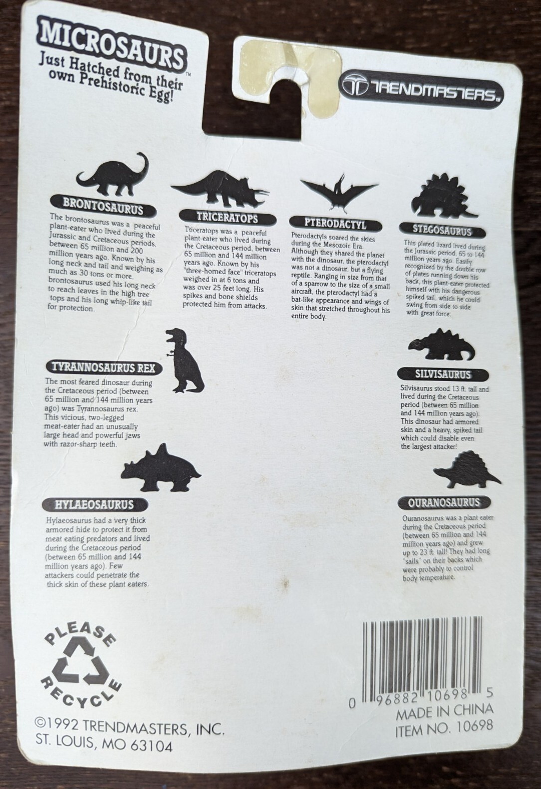 Vintage Trendmasters 1992 Microsaurs Prehistoric Egg Dinosaur New ...