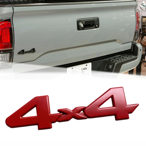1Pc Matte Red 4x4 Metal Aluminum Emblem Trunk Badge Sticker for Tacoma ...