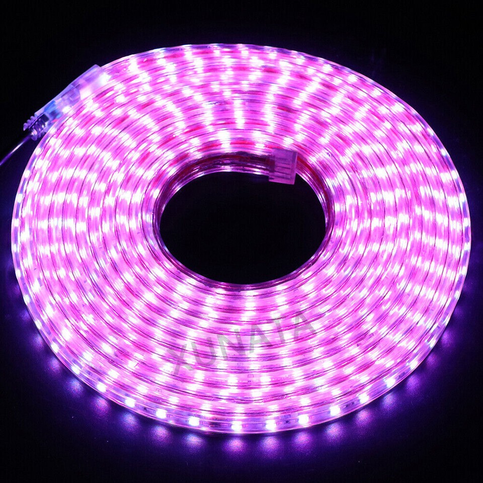 RGB LED Strip Lights 220V 240V 5050 SMD Rope Tape Waterproof IP67 UK ...