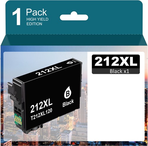 1 Pack 212XL Ink Cartridge compatible with Epson 212XL Workforce XP ...