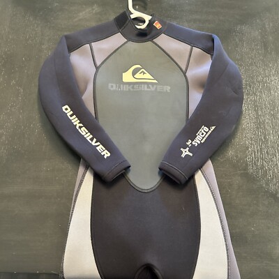 Quicksilver Wetsuit Men's XS 46 Full Body Black White 3/2 Syncro | eBay
