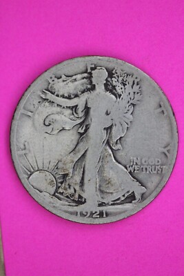 1921 S Walking Liberty Silver Half Dollar Guaranteed Authentic Genuine ...