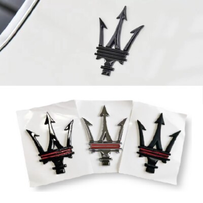 2PCS For Maserati side Logo Modena Emblems Ornaments Levante Ghibli ...