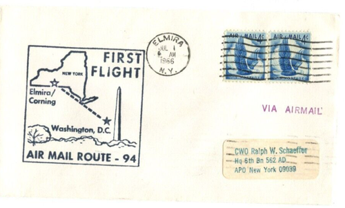 Mohawk Airlines First Flight Elmira New York - Washington - DC 1966 | eBay