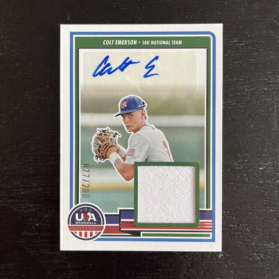 Colt Emerson 2023 Panini USA Stars & Stripes auto Autograph Patch /200 ...