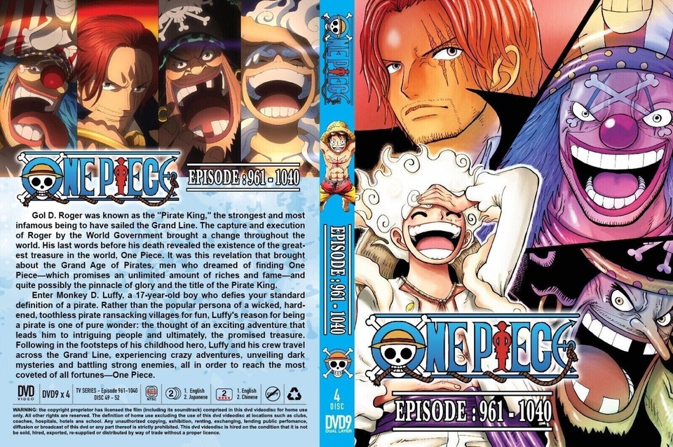 One Piece Episodes 1-1040 5 Box Set Complete Collection Anime DVD ...