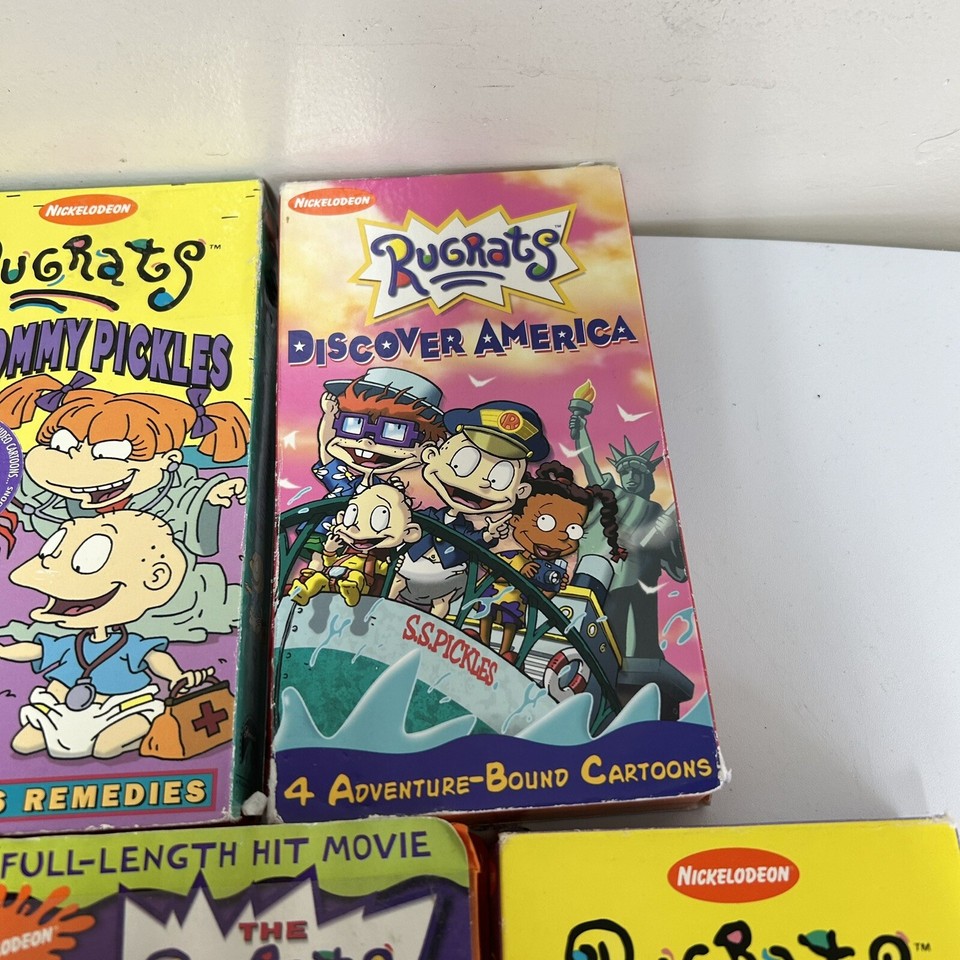 RUGRATS Nickelodeon VHS lot of 5 Movies Paramount Viacom Cartoons 90's ...