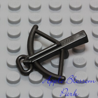 NEW Lego Minifig Dark STEEL GRAY CROSSBOW - Castle Knight Cross Bow ...