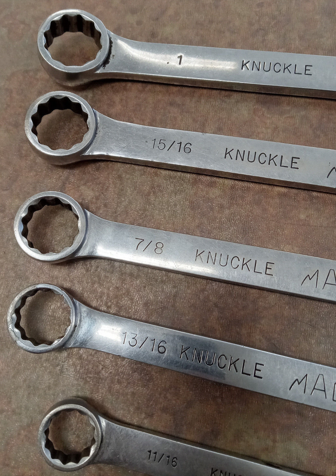 Mac 12pc.12pt. SAE Knuckle Saver Wrench Set | eBay