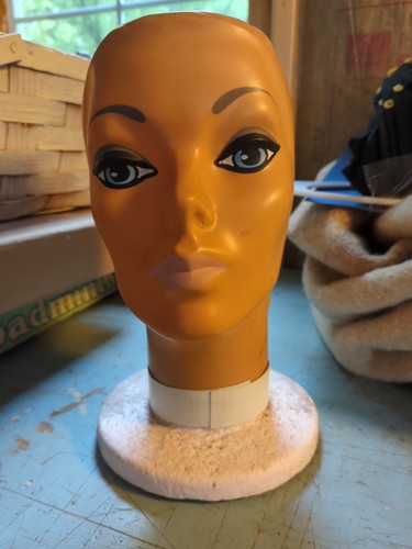 Vintage 1960's Mannequin Styrofoam & Plastic Head Wig Stand Display Art ...