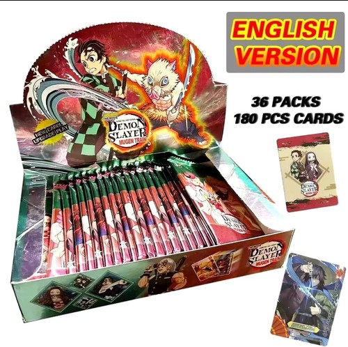 Demon Slayer 36 Pack English Trading Card Booster Box Anime Collectible ...