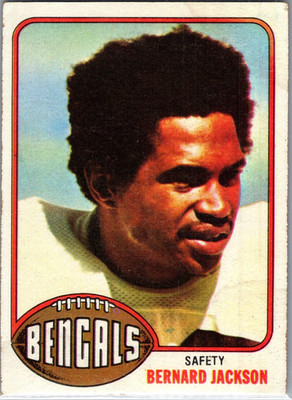 1976 TOPPS #449 BERNARD JACKSON CINCINNATI BENGALS DEFENSIVE BACK ...