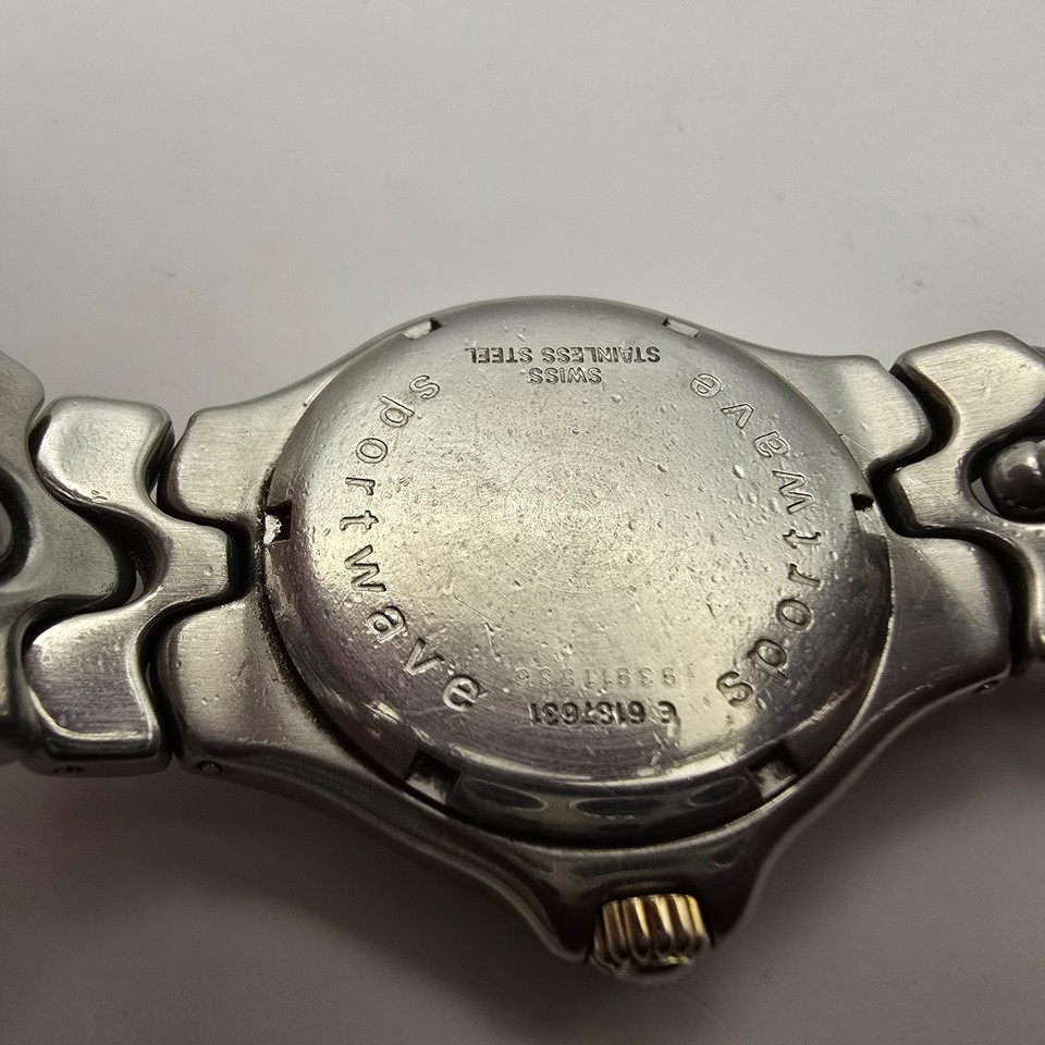 EBEL SPORTWAVE E6187631 MENS WATCH ST.STEEL/GOLD PLATED SWISS QUARTZ ...