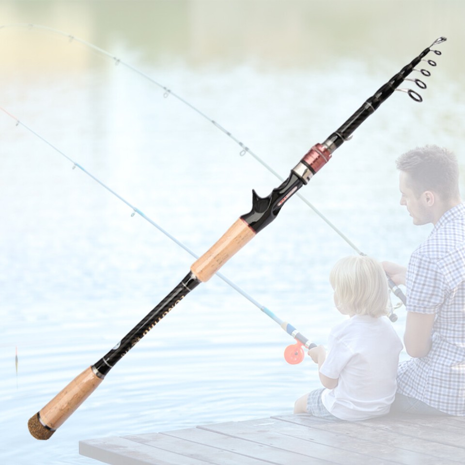 Telescopic Fishing Rod Portable Travel Fishing Rod Spinning Casting Rod ...