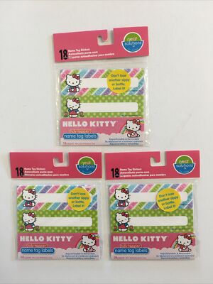 Lot Hello Kitty Name Tag Labels Stickers Index Badge Multi Use ...
