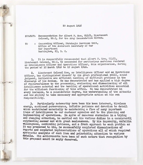 WW2 USMC China Marine OSS CIA Officer YMCA American Legation Chit Bill ...