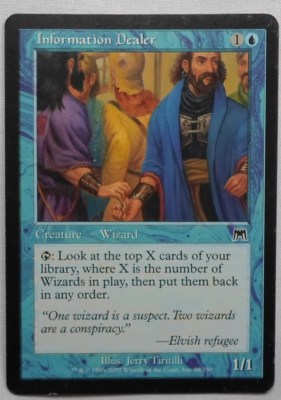 MAGIC THE GATHERING MTG 2002 ONSLAUGHT BLUE INFORMATION DEALER CREATURE ...