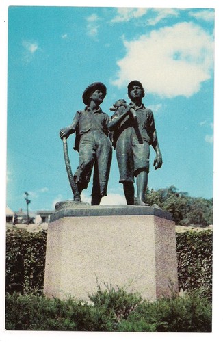 TOM and HUCK STATUE Cardiff Hill Frederick Hibbard Hannibal Missouri ...