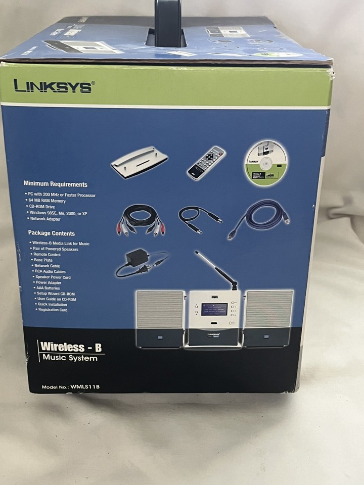 LINKSYS 2.4Ghz 802.11b Wireless-B Music System WMLS11B Digital Media ...
