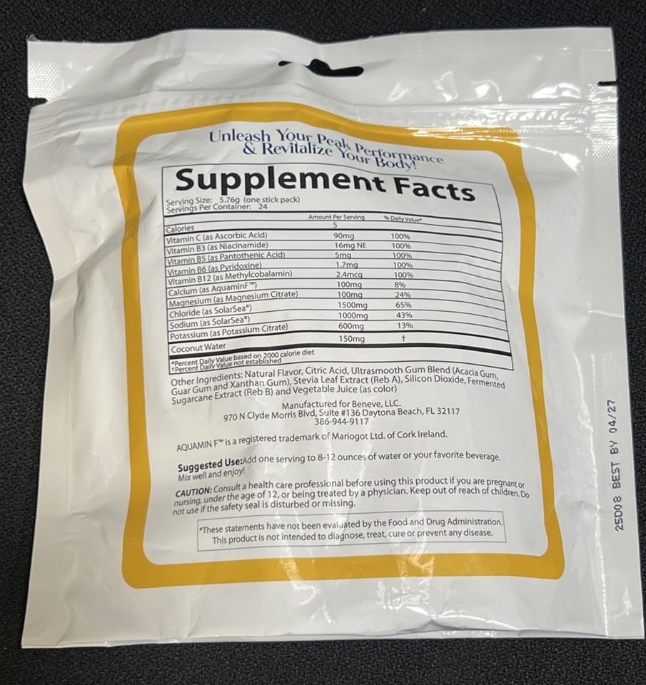 Beneve - Xcelerate Electrolytes - NEW - Free Shipping! | eBay