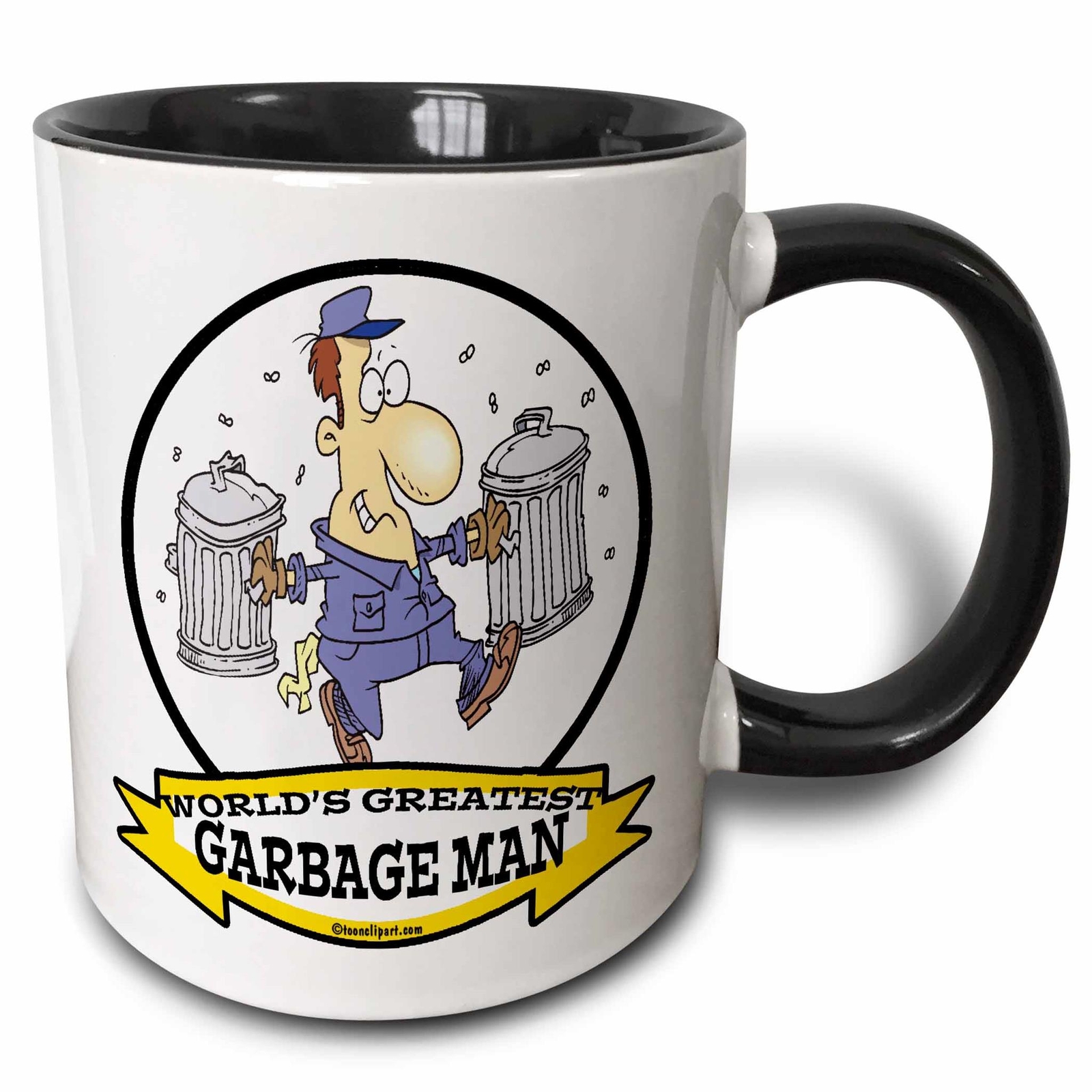 3dRose Funny Worlds Greatest Garbage Man Cartoon Mug | eBay