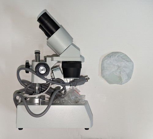 AmScope SE305-P 10X-30X LED Portable Stereo Microscope Top & Bottom ...