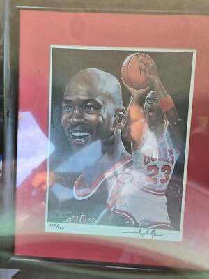 Michael Jordan Lithograph by Angelo Marino 337/900 15x12 Limited Ed ...