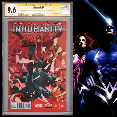 CGC 9.6 SS Inhumanity #1 signed by Matt Fraction, Mark Morales & Laura ...