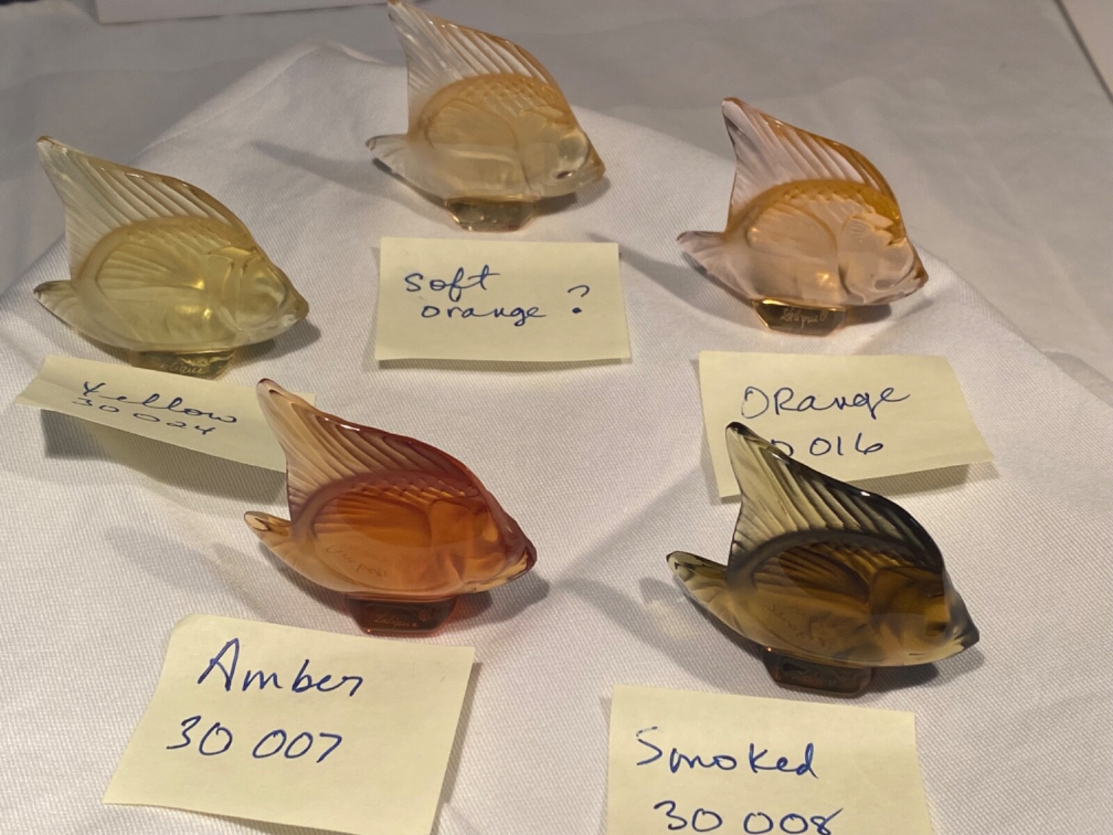 Lalique France Crystal Fish Figurine Collection Poissons Grey or Smoke ...