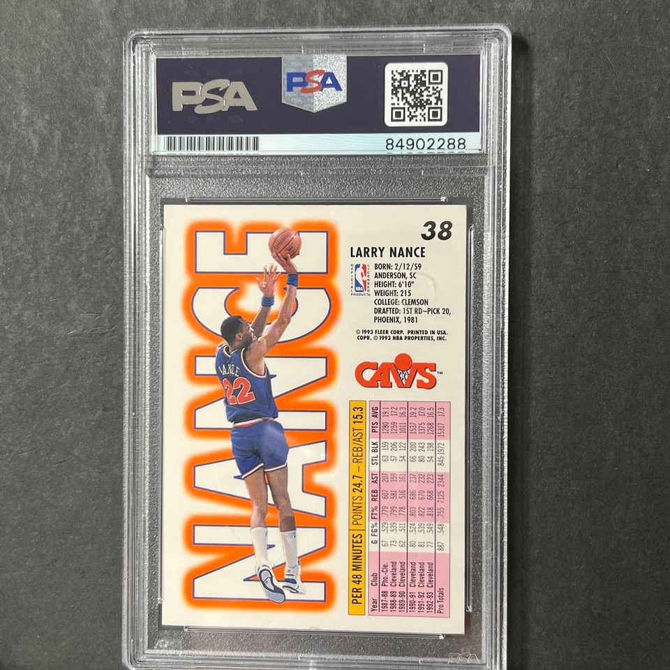 1993-94 Fleer #38 Larry Nance Signed Card AUTO PSA Slabbed Cavaliers | eBay