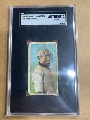 MIKE POWERS 1909-11 T206 PIEDMONT BACK SGC AUTHENTIC | eBay