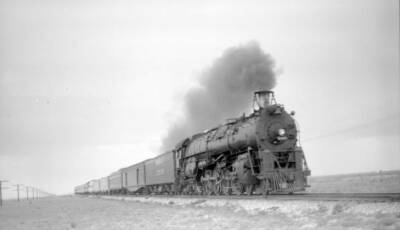 AT&SF Santa Fe Railroad locomotive engine No. 2919 type 4-8-4 OLD TRAIN ...