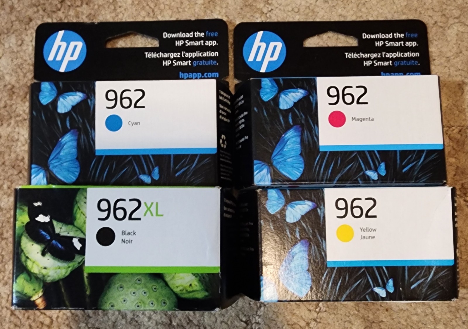 Genuine HP 962 Ink Cartridge Bundle Cyan Yellow Magenta + Black XL | eBay