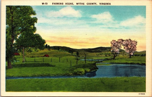 Wythe County VA-Virginia, Farming Scene, Outside, Vintage Postcard | eBay