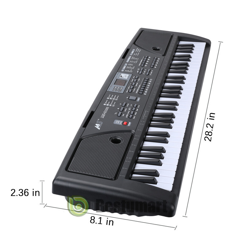61-Key Digital Music Piano Keyboard - Portable Electronic Musical ...