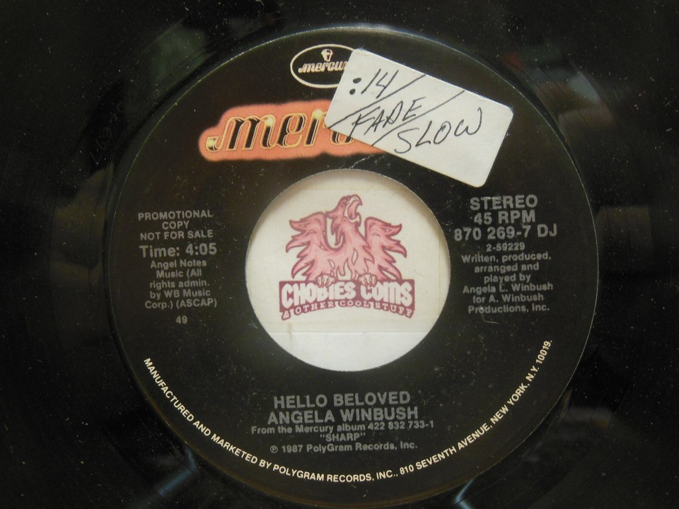 Promo! Angela Winbush – Hello Beloved / Same, 45 RPM VG+ (13H) | eBay