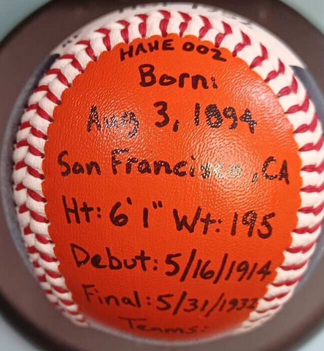 HAND PAINTED HARRY HEILMANN HOF 1952 STATISTICS BASEBALL DETROIT TIGERS ...
